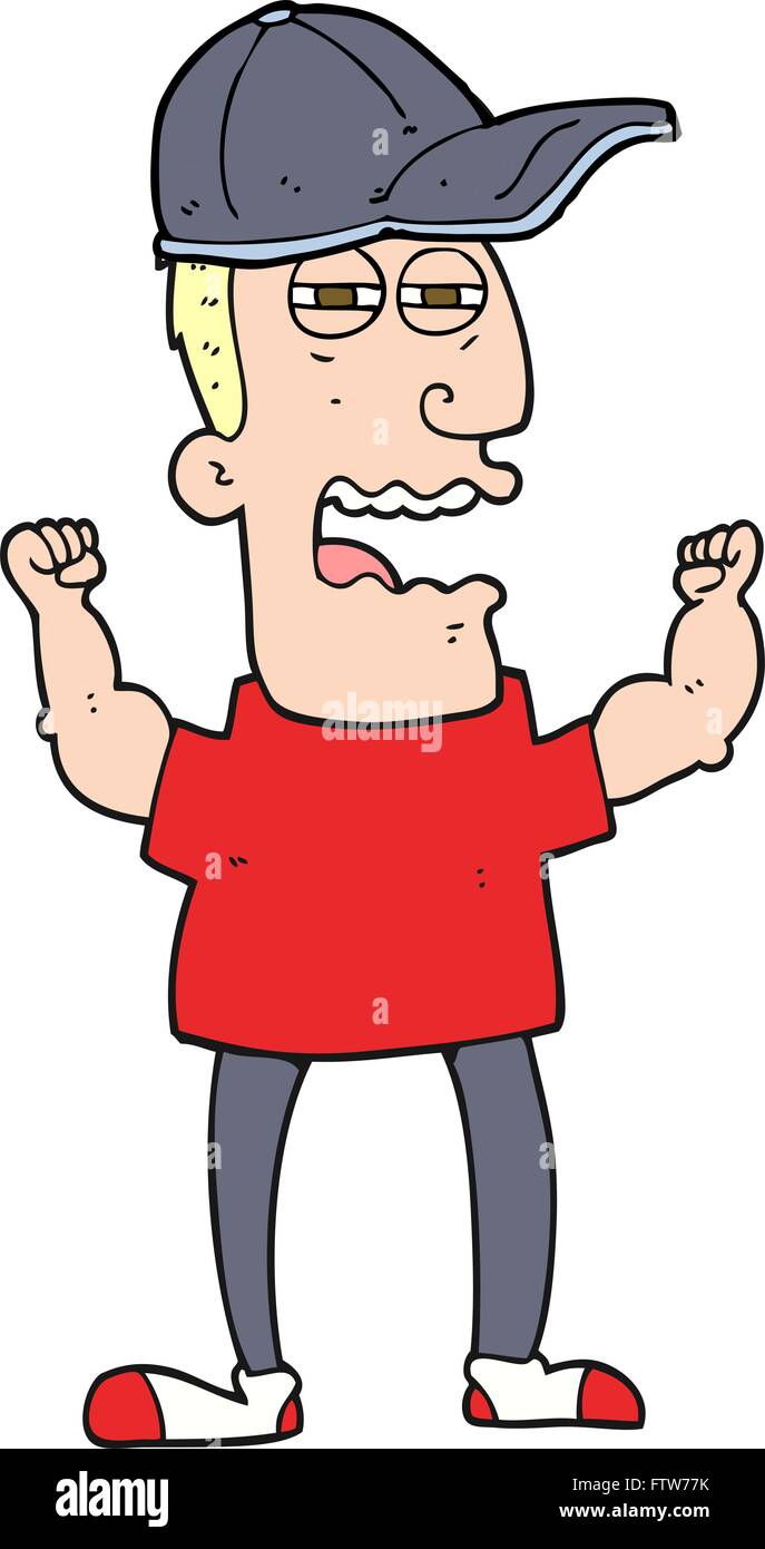 freehand drawn cartoon stressed man Stock Vector Image & Art - Alamy
