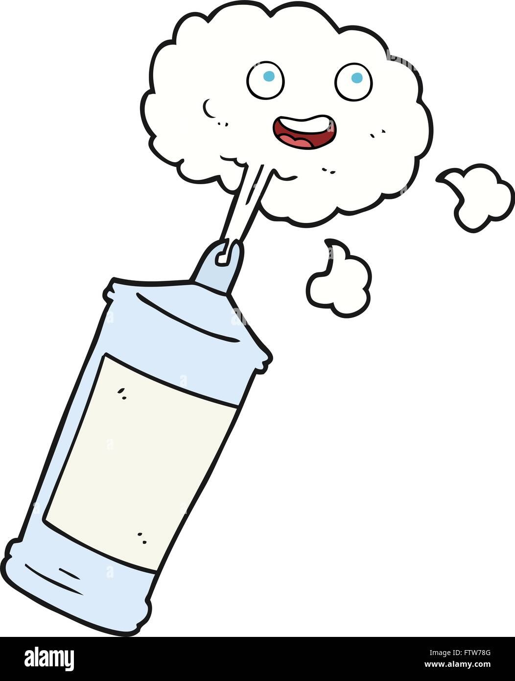 freehand drawn cartoon spraying whipped cream Stock Vector Image & Art ...