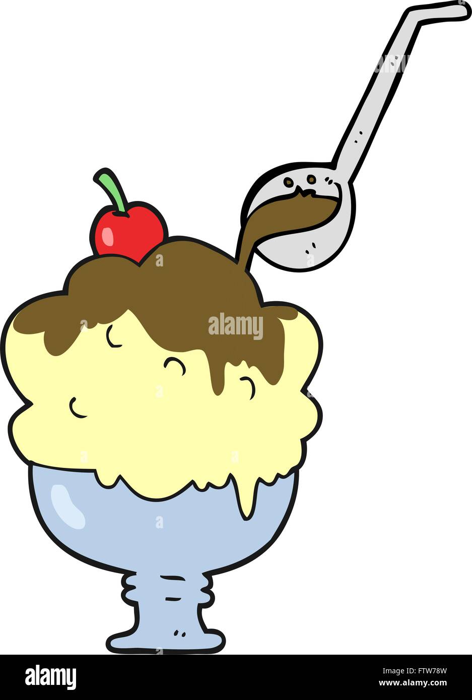 freehand drawn cartoon ice cream Stock Vector Image & Art - Alamy