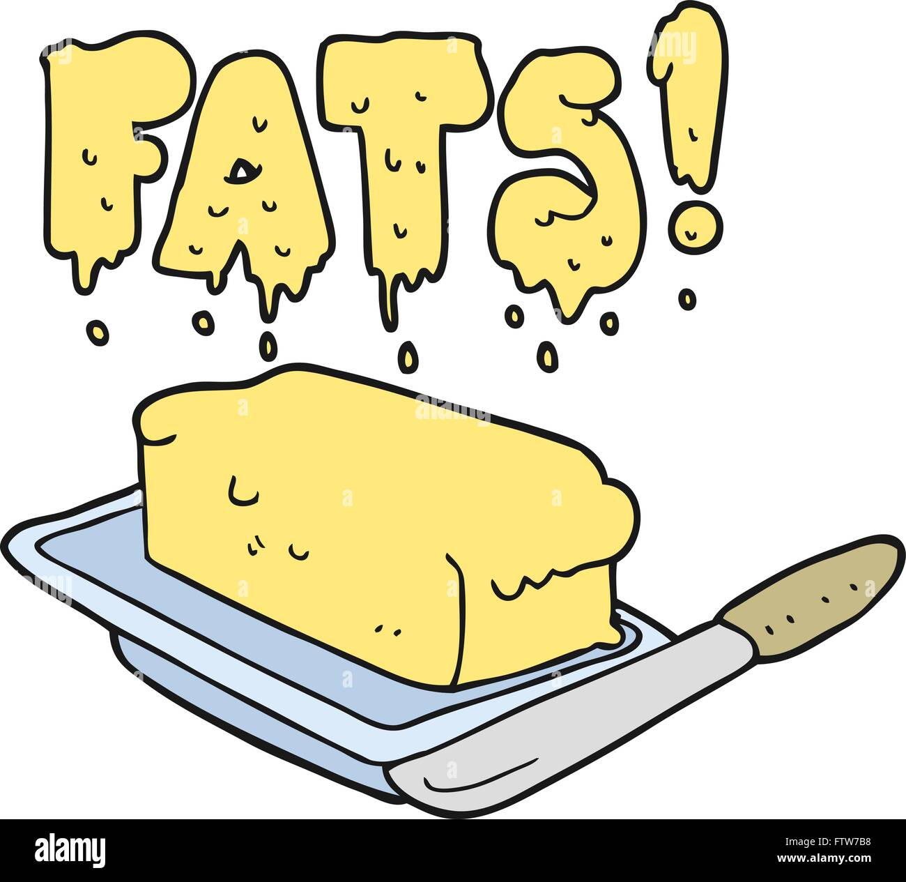 Freehand drawn cartoon butter hi-res stock photography and images - Alamy