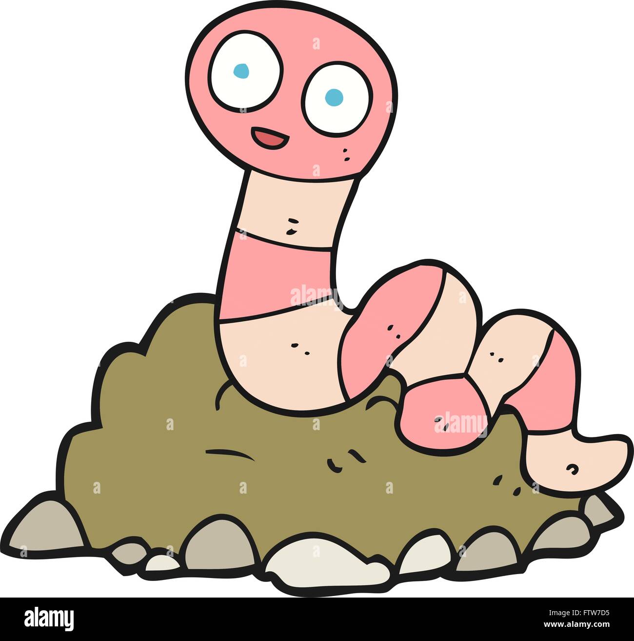 freehand drawn cartoon earthworm Stock Vector Image & Art - Alamy