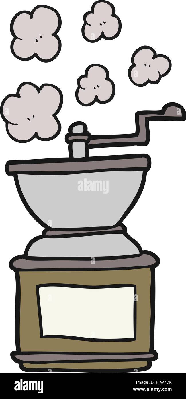 freehand drawn cartoon coffee bean grinder Stock Vector Image & Art - Alamy