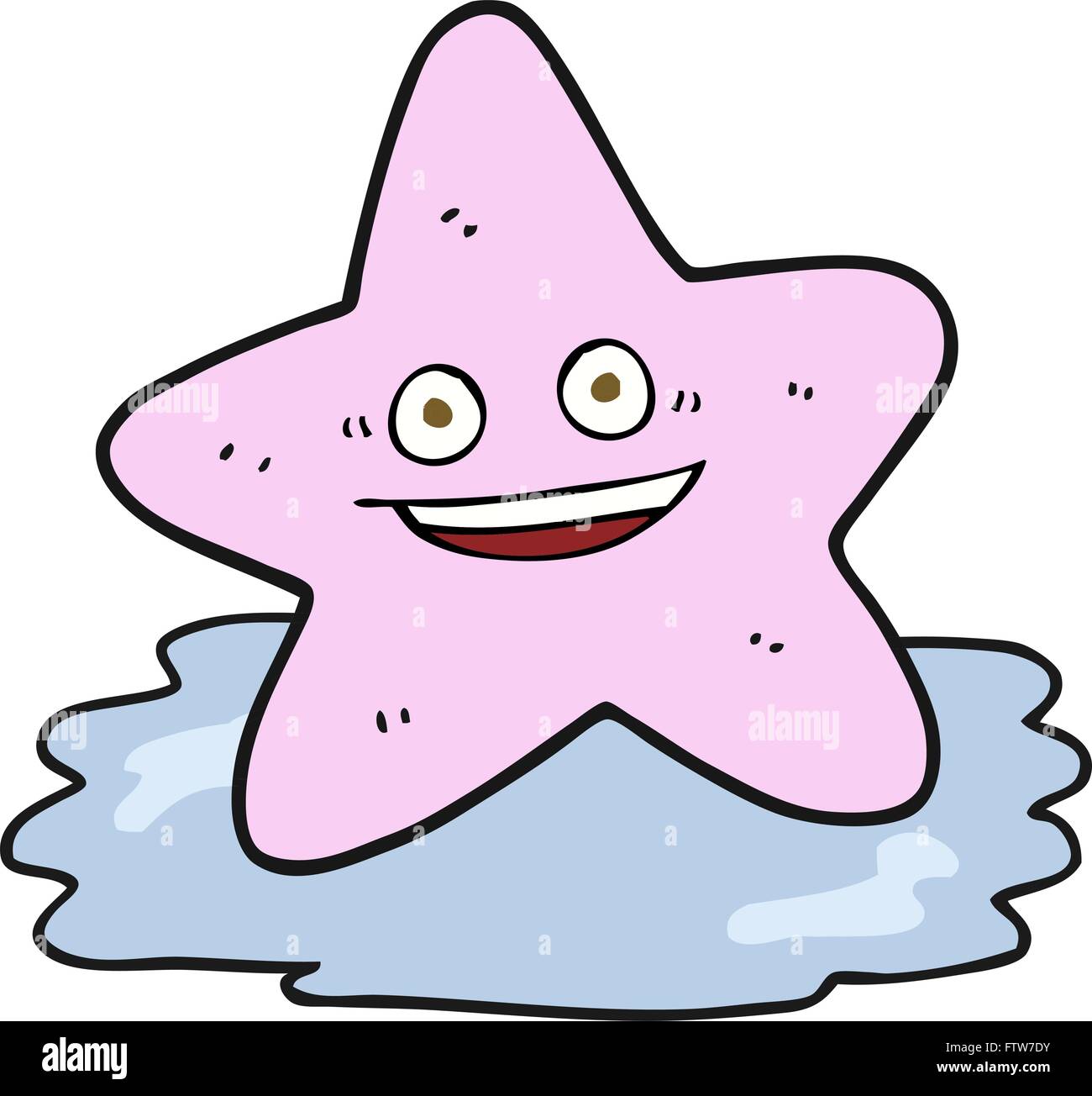 freehand drawn cartoon starfish Stock Vector Image & Art - Alamy