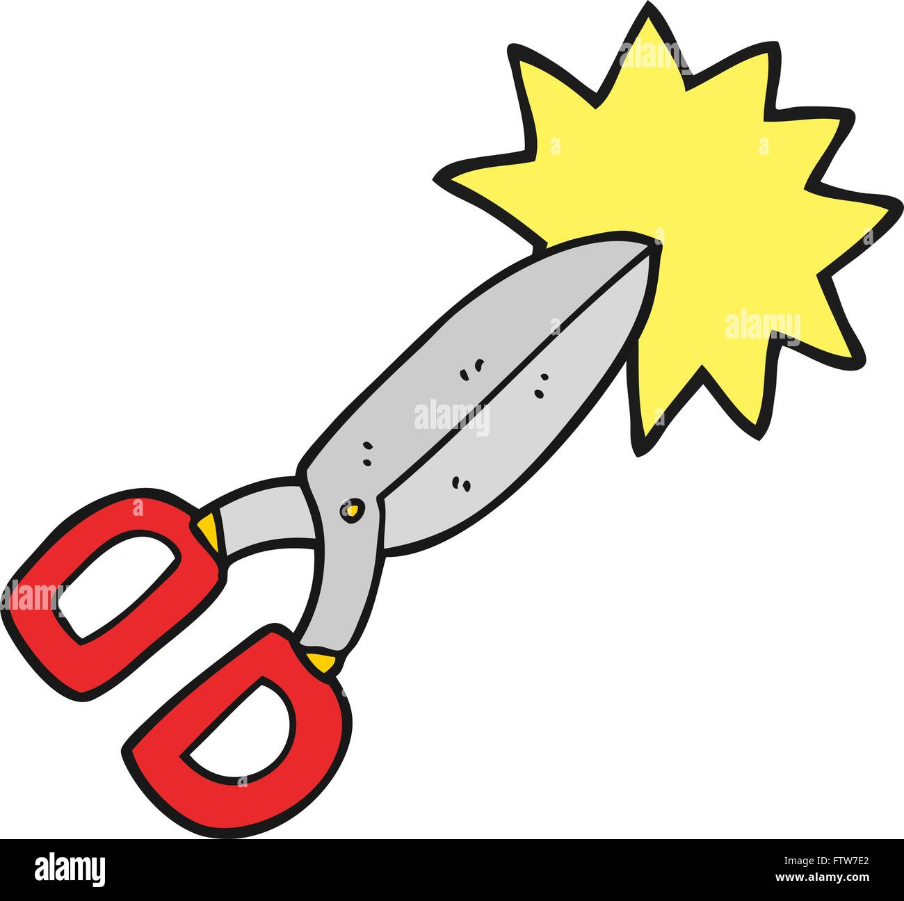 Freehand drawn cartoon scissors hi-res stock photography and images - Alamy