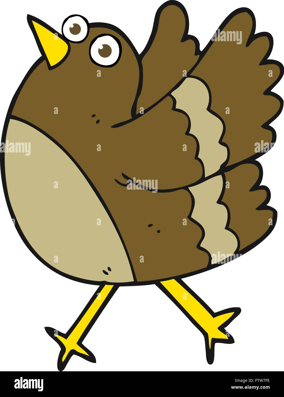 freehand drawn cartoon happy bird Stock Vector Image & Art - Alamy