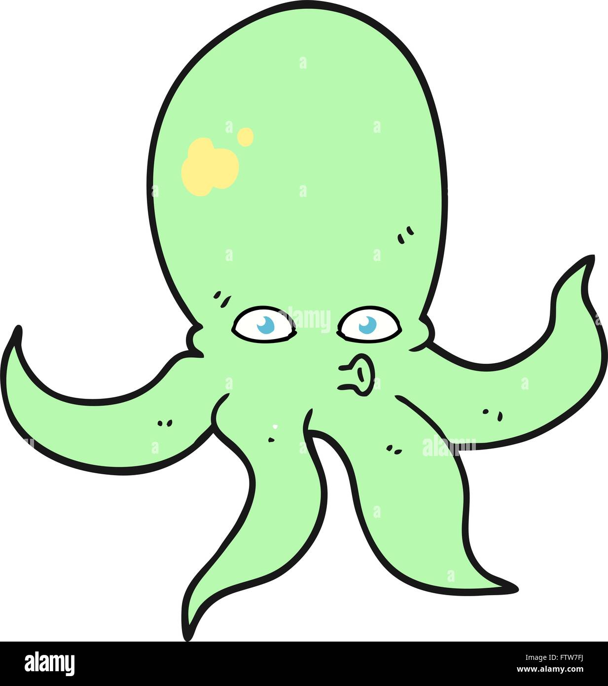 freehand drawn cartoon octopus Stock Vector Image & Art - Alamy