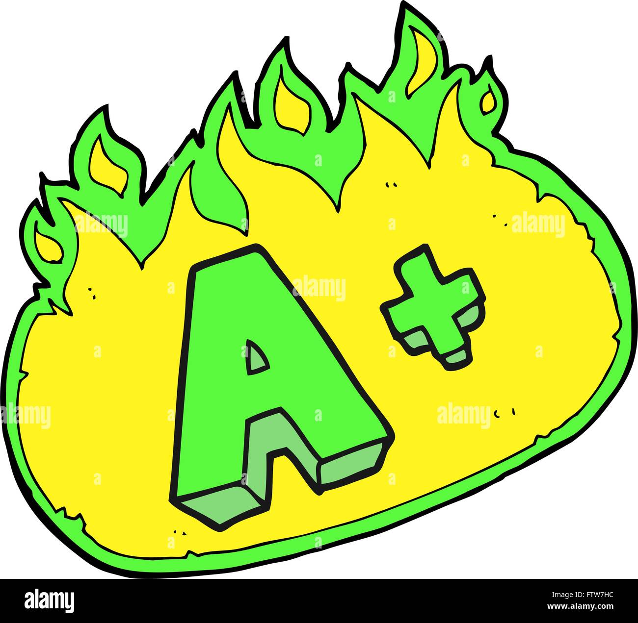 freehand drawn cartoon A grade symbol Stock Vector Image & Art - Alamy