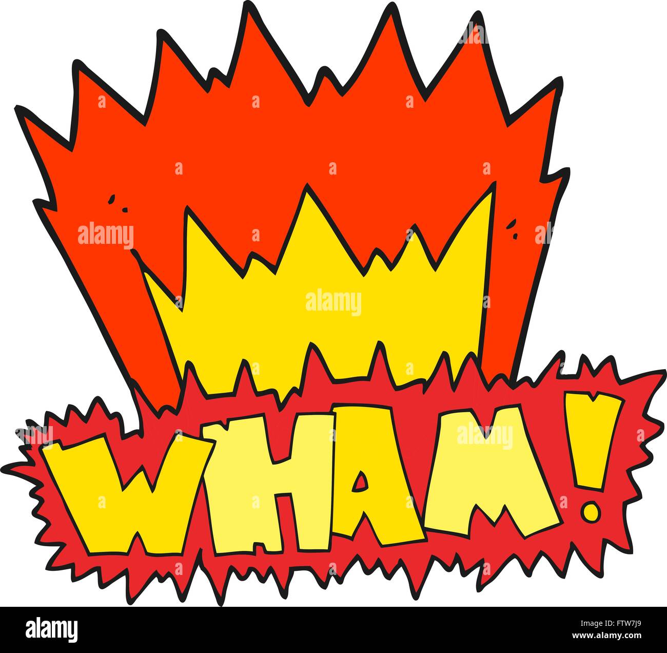 freehand drawn cartoon wham! symbol Stock Vector Image & Art - Alamy