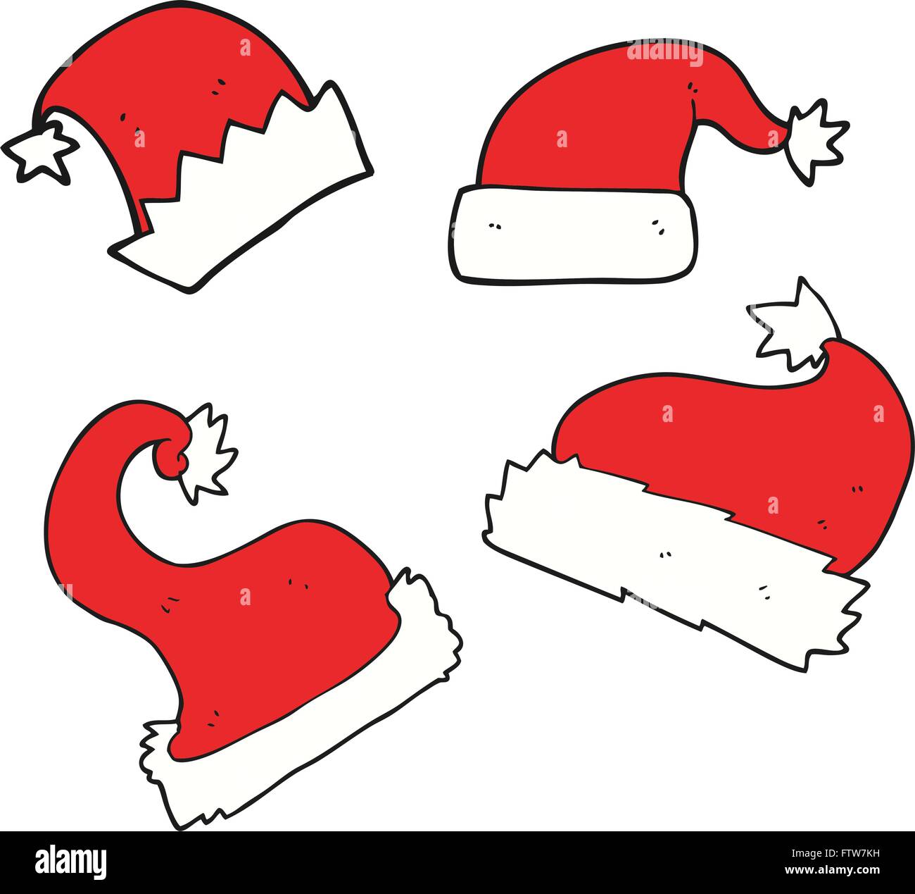 freehand drawn cartoon christmas hats Stock Vector Image & Art - Alamy
