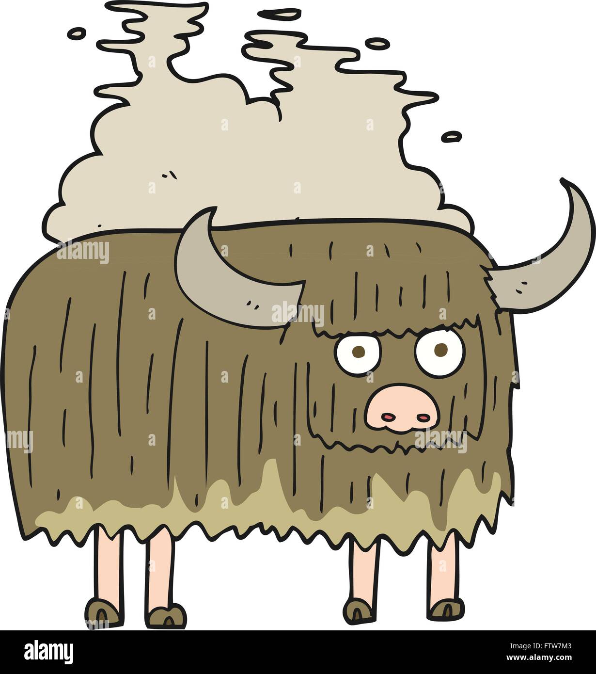 freehand drawn cartoon smelly cow Stock Vector Image & Art - Alamy