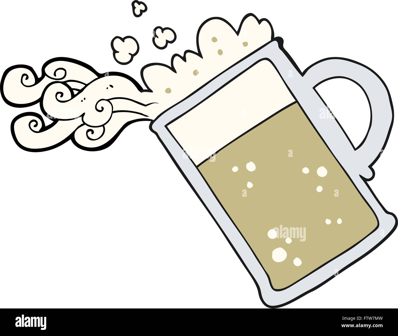 freehand drawn cartoon pouring beer Stock Vector Image & Art - Alamy