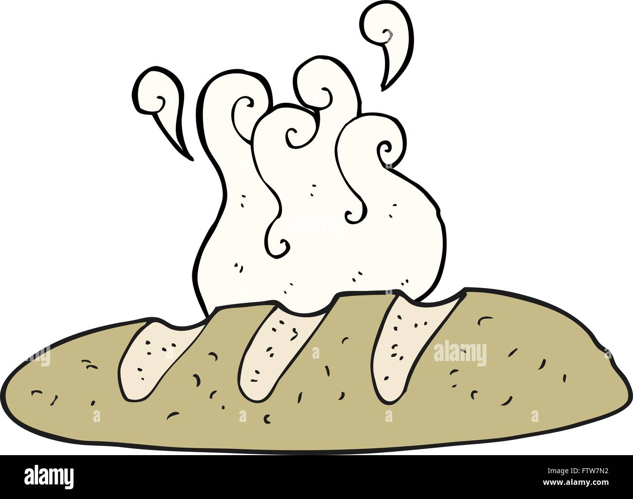 freehand drawn cartoon loaf of bread Stock Vector Image & Art - Alamy