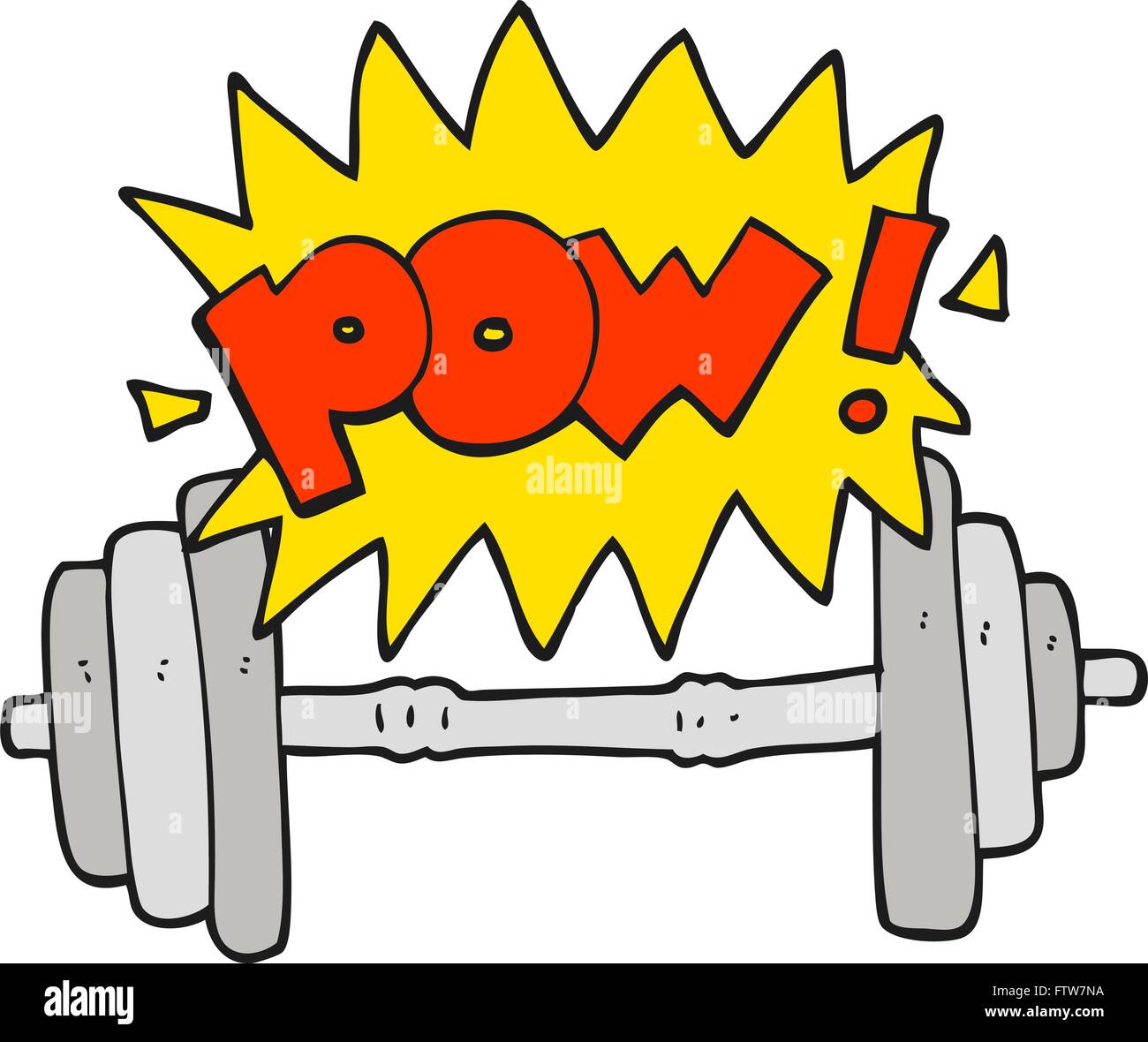 freehand drawn cartoon gym barbell Stock Vector Image & Art - Alamy