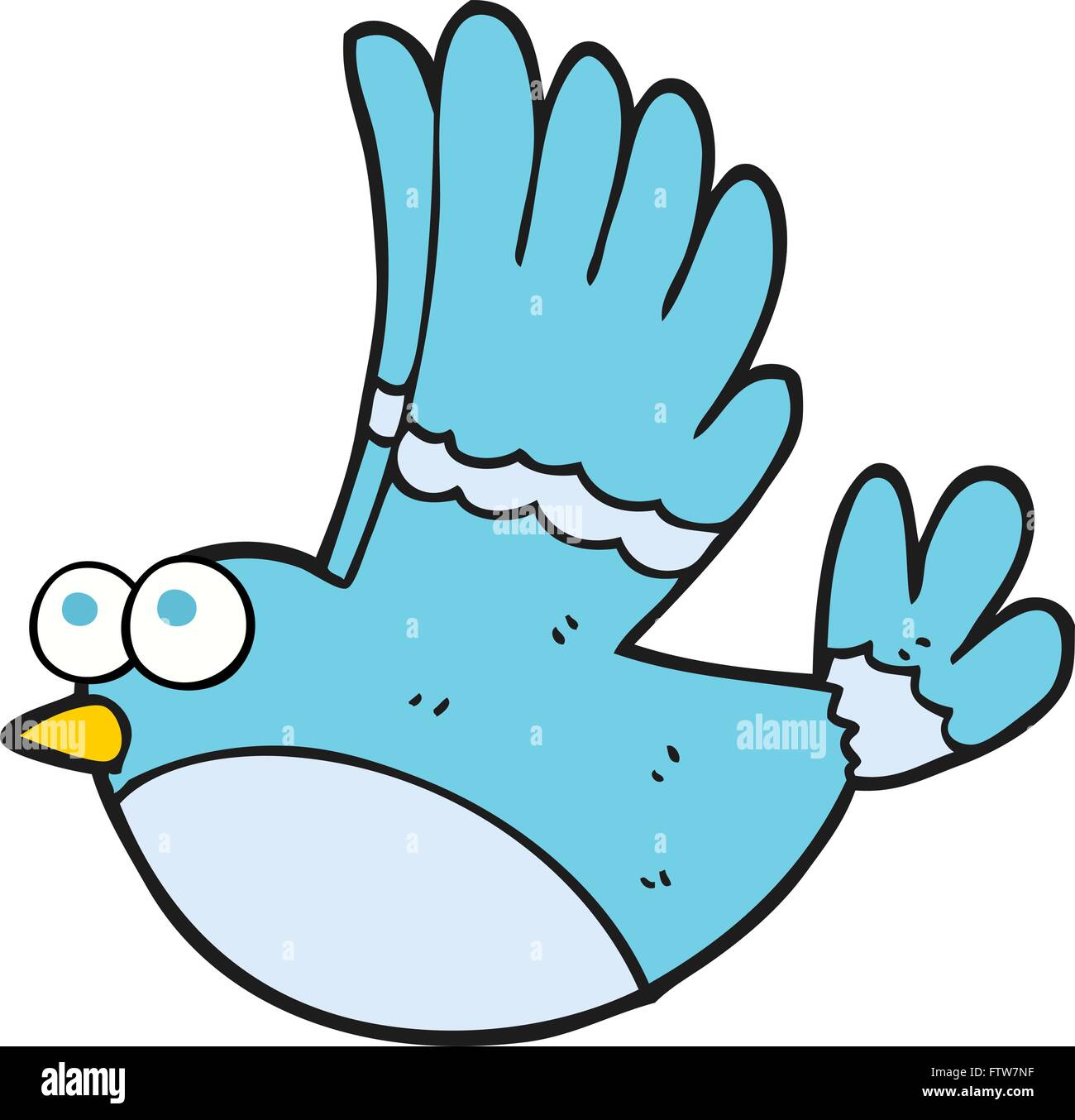 freehand drawn cartoon flying bird Stock Vector Image & Art - Alamy