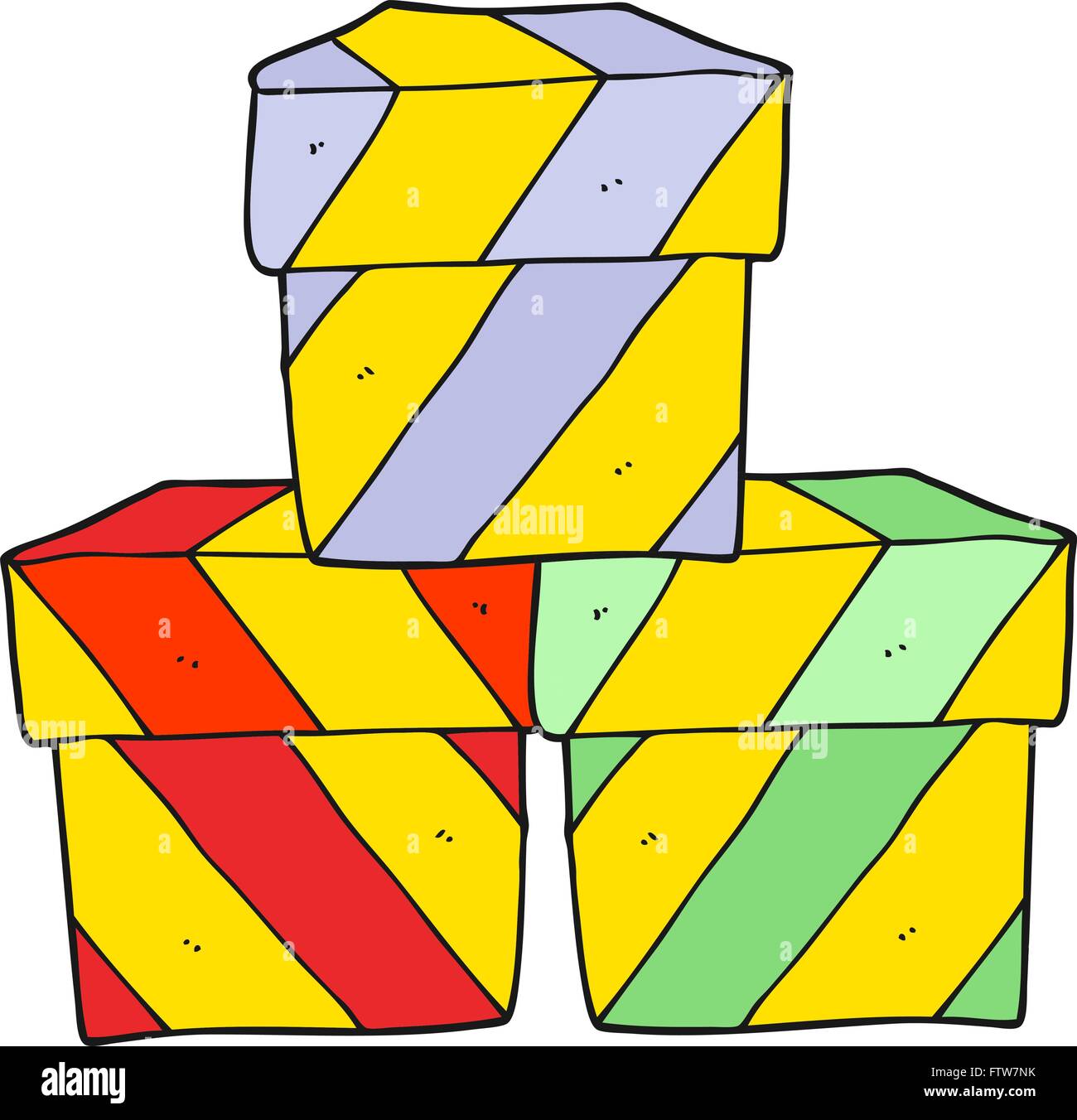 freehand drawn cartoon gift boxes Stock Vector Image & Art - Alamy