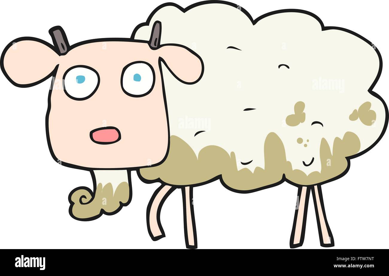 freehand drawn cartoon muddy goat Stock Vector Image & Art - Alamy