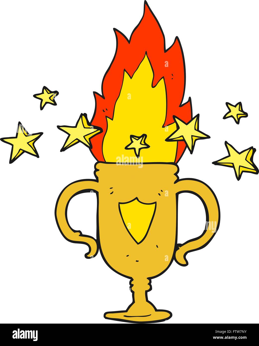 freehand drawn cartoon sports trophy Stock Vector Image & Art - Alamy