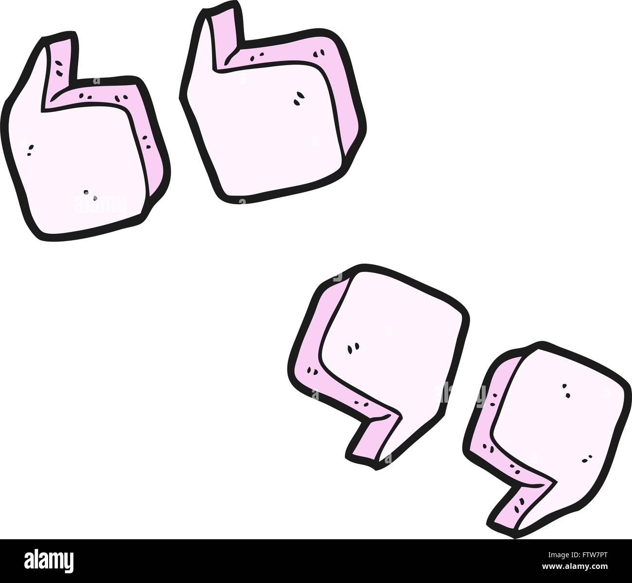 freehand drawn cartoon quotation marks Stock Vector Image & Art - Alamy