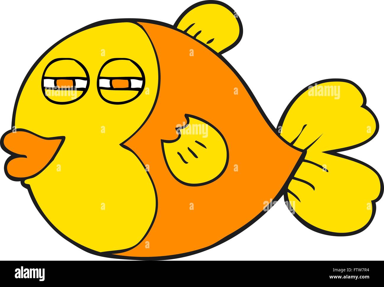 freehand drawn cartoon fish Stock Vector Image & Art - Alamy