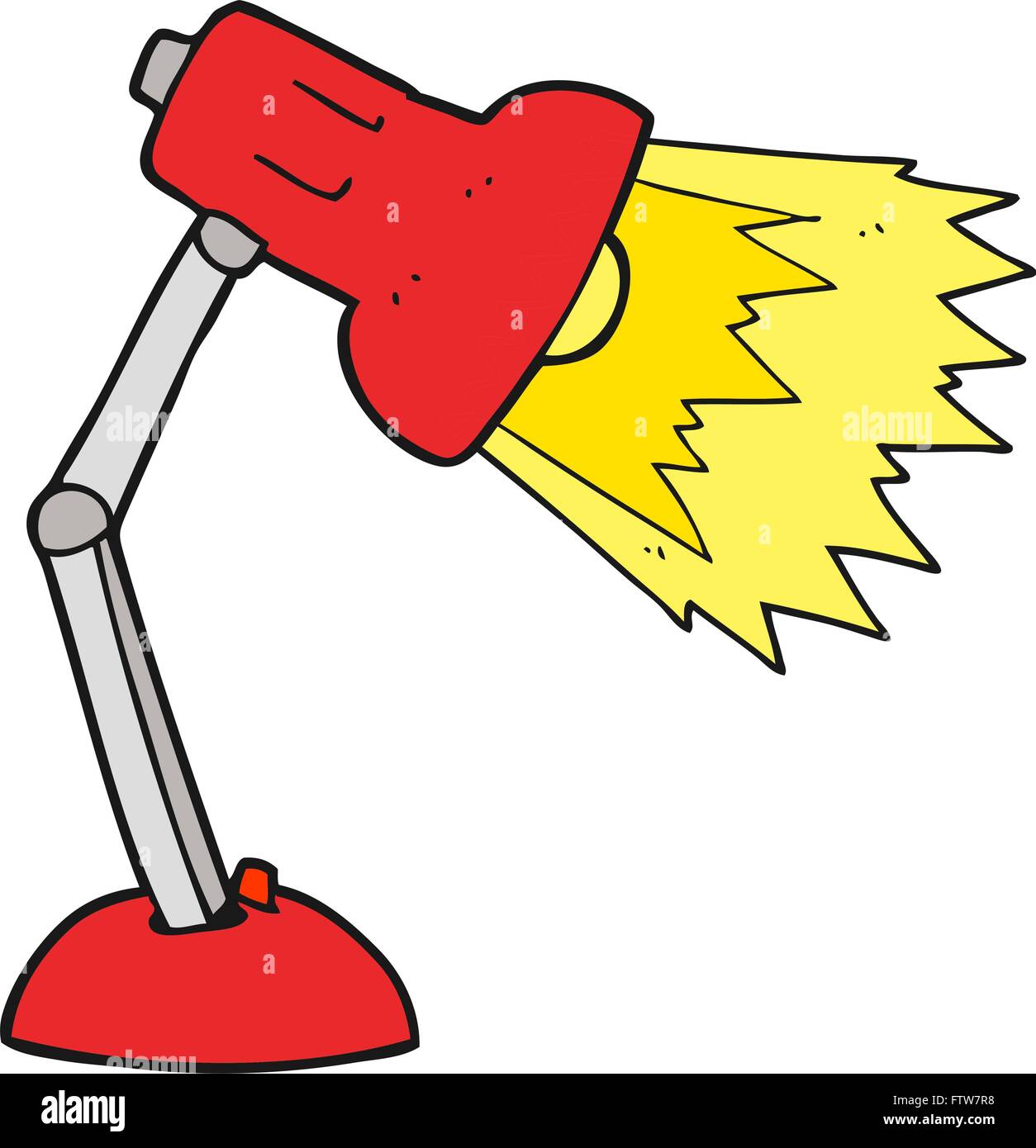freehand drawn cartoon desk lamp Stock Vector Image & Art - Alamy