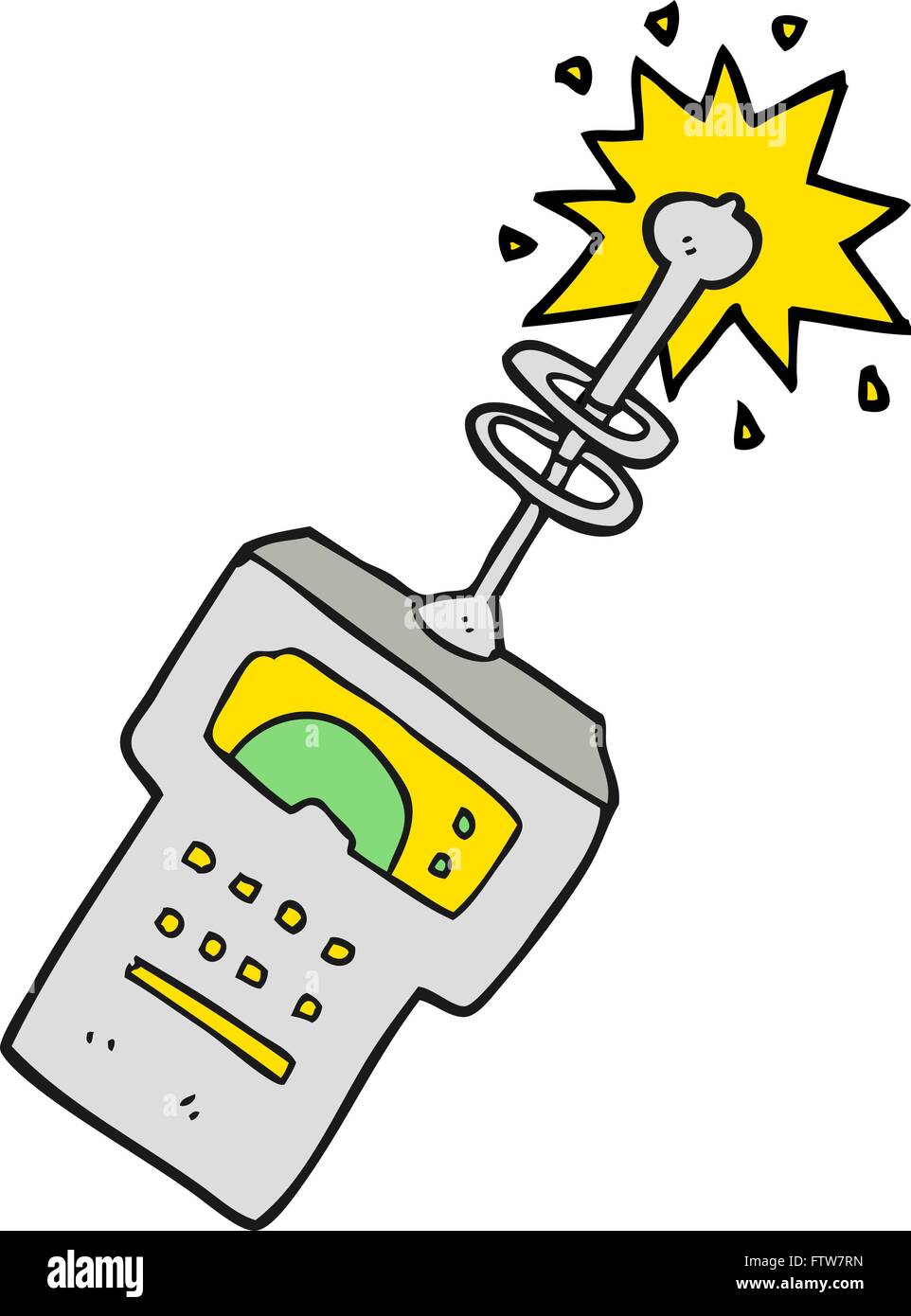 freehand drawn cartoon futuristic scanner Stock Vector Image & Art - Alamy