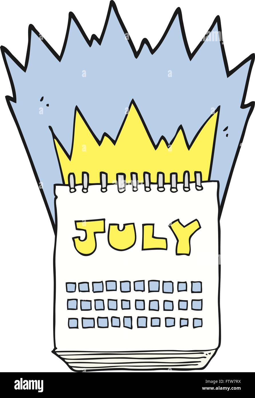 Cartoon Calendar July