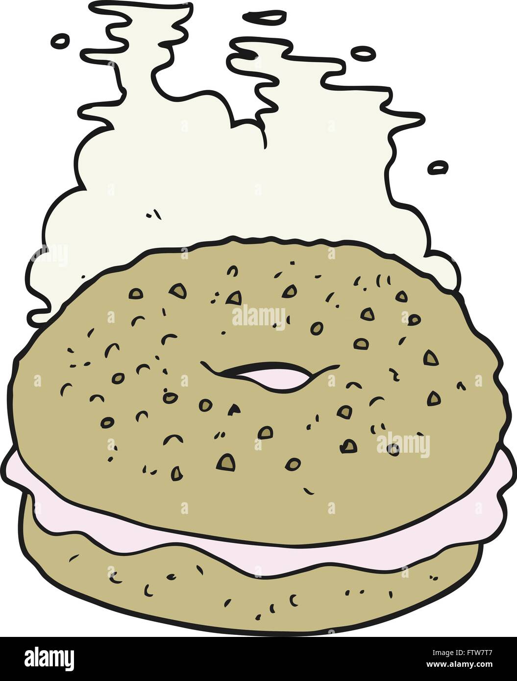 freehand drawn cartoon bagel Stock Vector Image & Art - Alamy