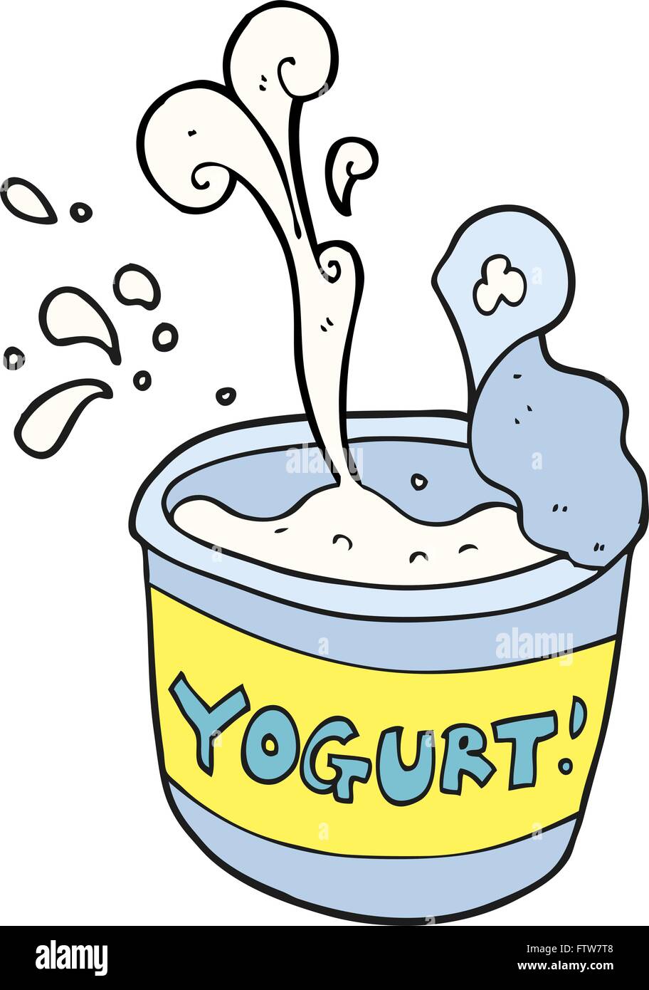 Yogurt clip art cartoon illustration hi-res stock photography and ...