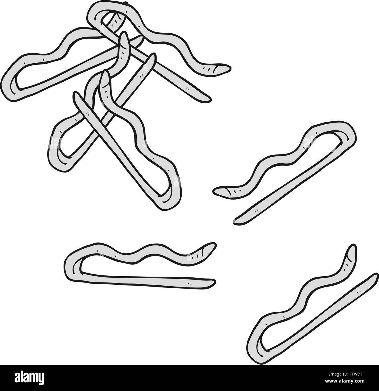 freehand drawn cartoon hair clips Stock Vector Image & Art - Alamy