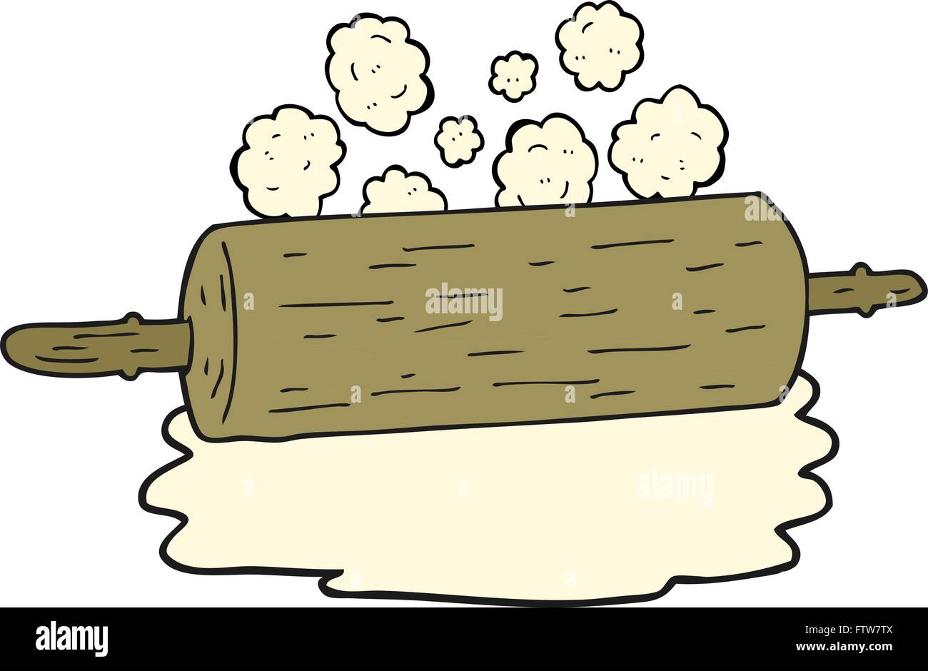 freehand drawn cartoon rolling pin Stock Vector Image & Art - Alamy