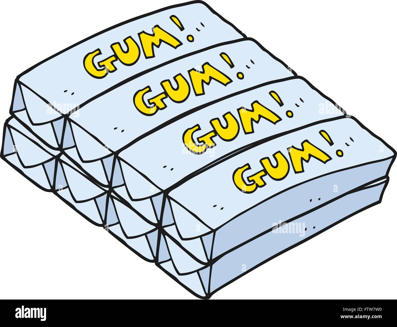 Freehand retro cartoon chewing gum hi-res stock photography and images ...