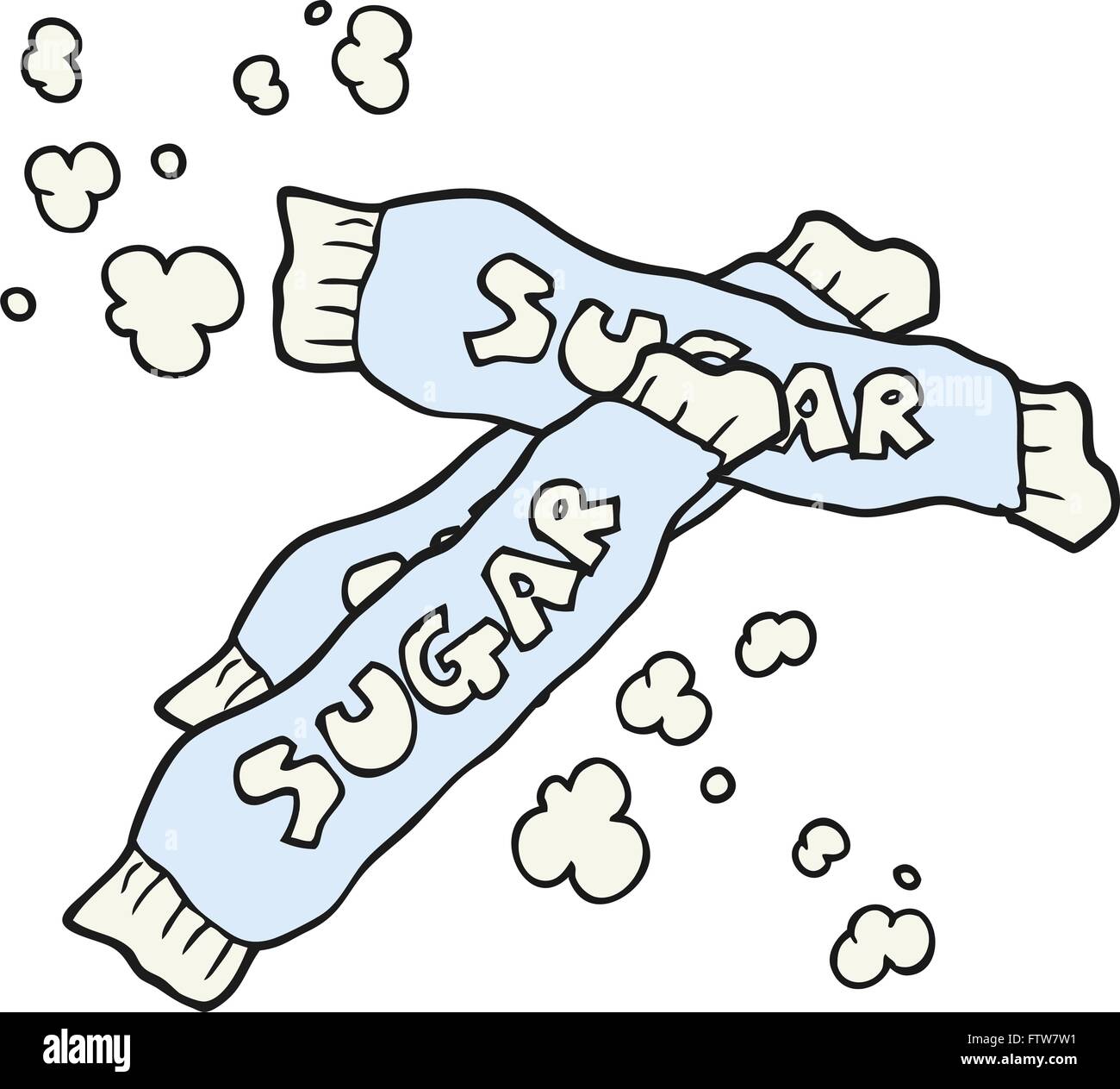 freehand drawn cartoon packets of sugar Stock Vector Image & Art - Alamy