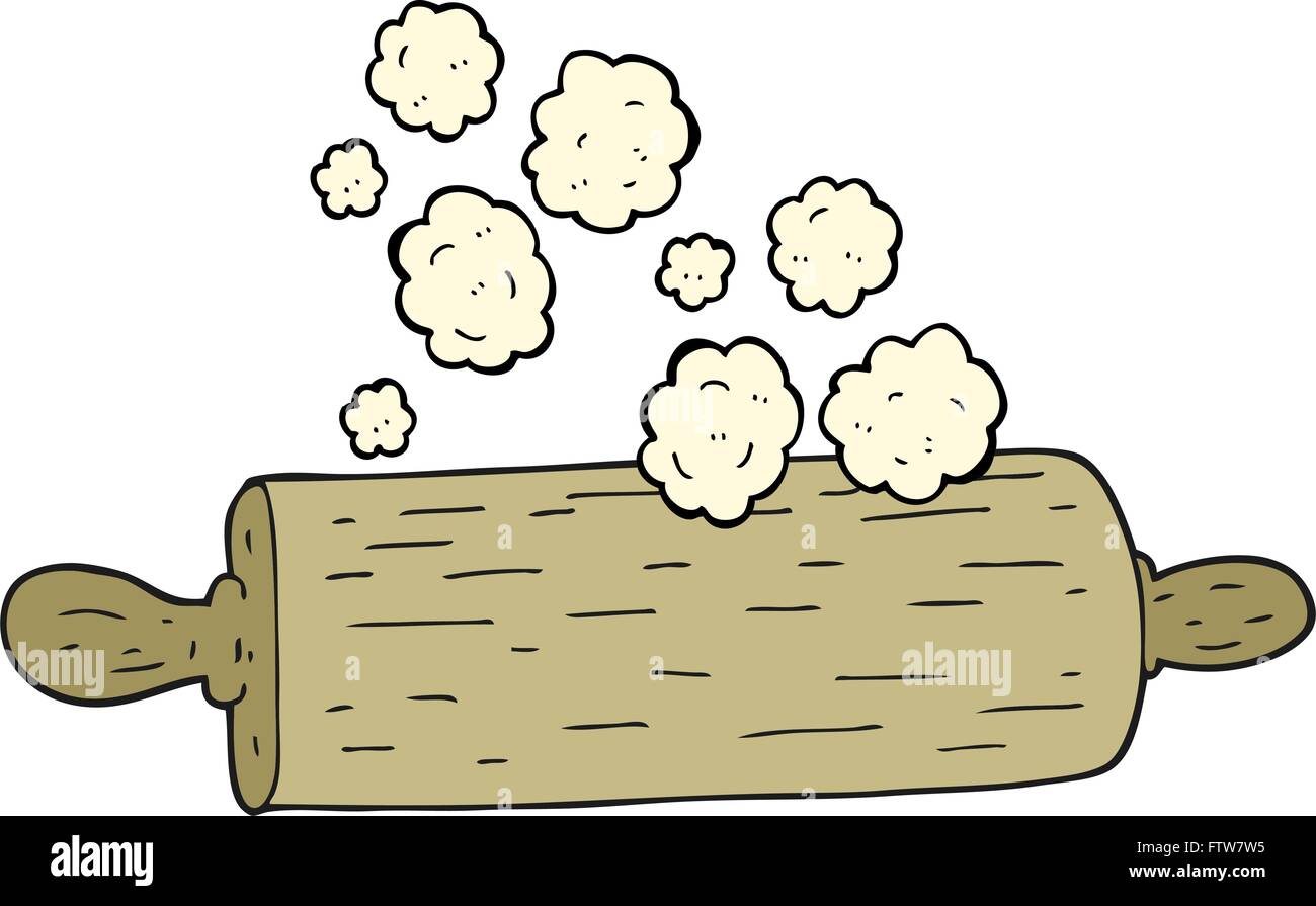 freehand drawn cartoon rolling pin Stock Vector Image & Art - Alamy