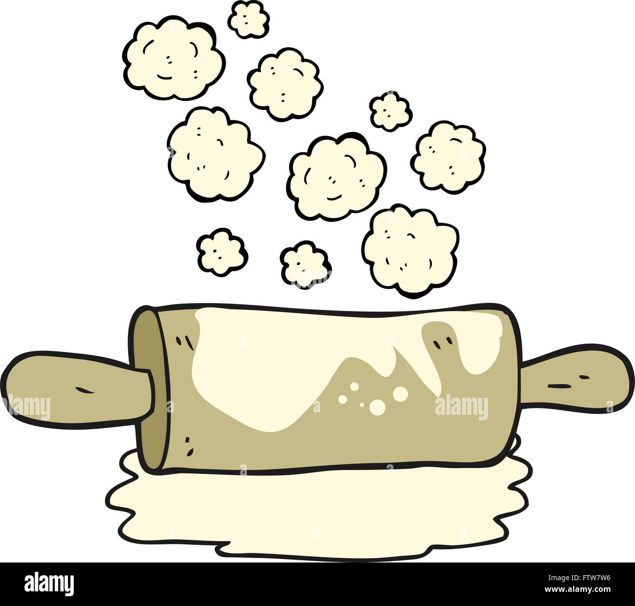 freehand drawn cartoon rolling pin Stock Vector Image & Art - Alamy
