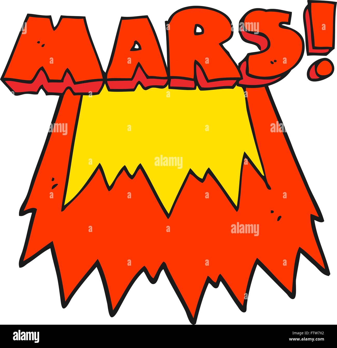 freehand drawn cartoon Mars text symbol Stock Vector Image & Art - Alamy