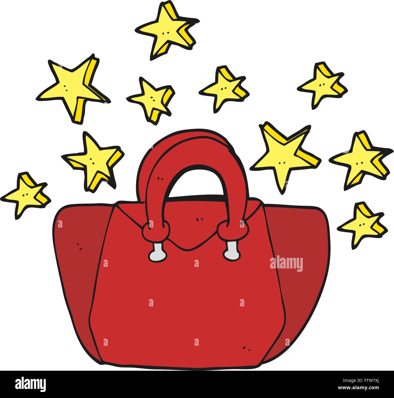 freehand drawn cartoon expensive handbag Stock Vector Image & Art - Alamy