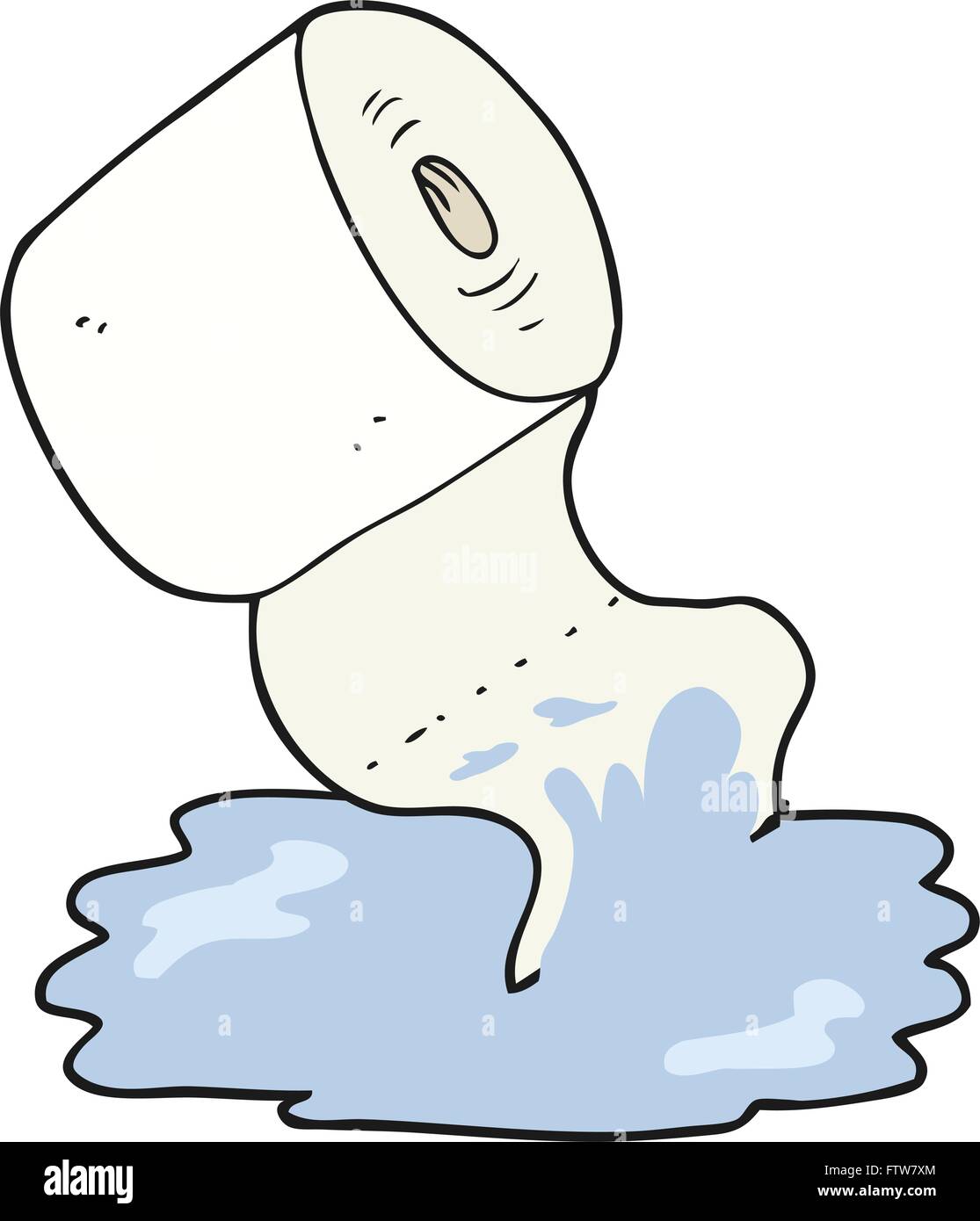 freehand drawn cartoon kitchen roll Stock Vector Image & Art - Alamy
