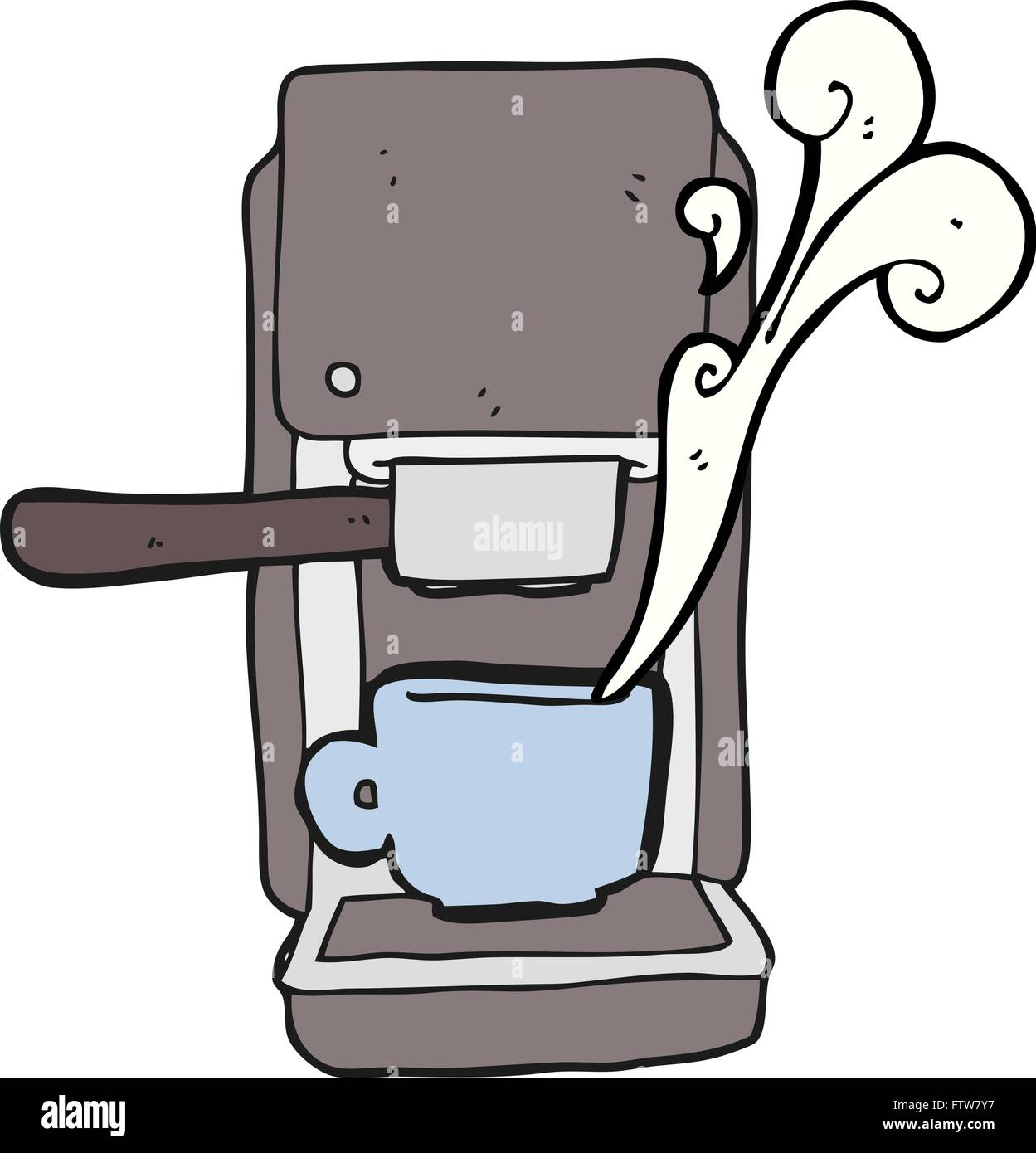 freehand drawn cartoon espresso maker Stock Vector Image & Art - Alamy