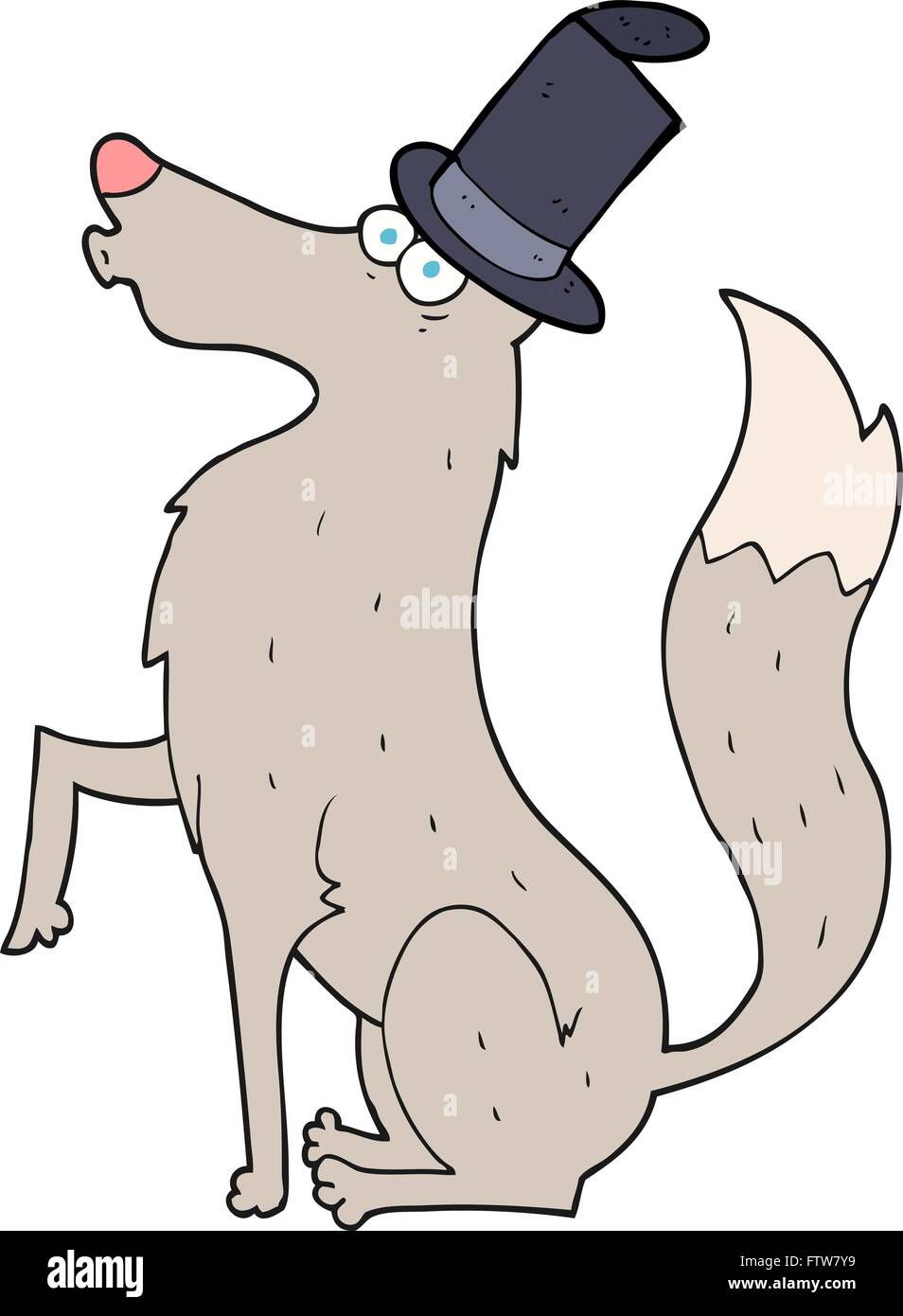 freehand drawn cartoon wolf Stock Vector Image & Art - Alamy