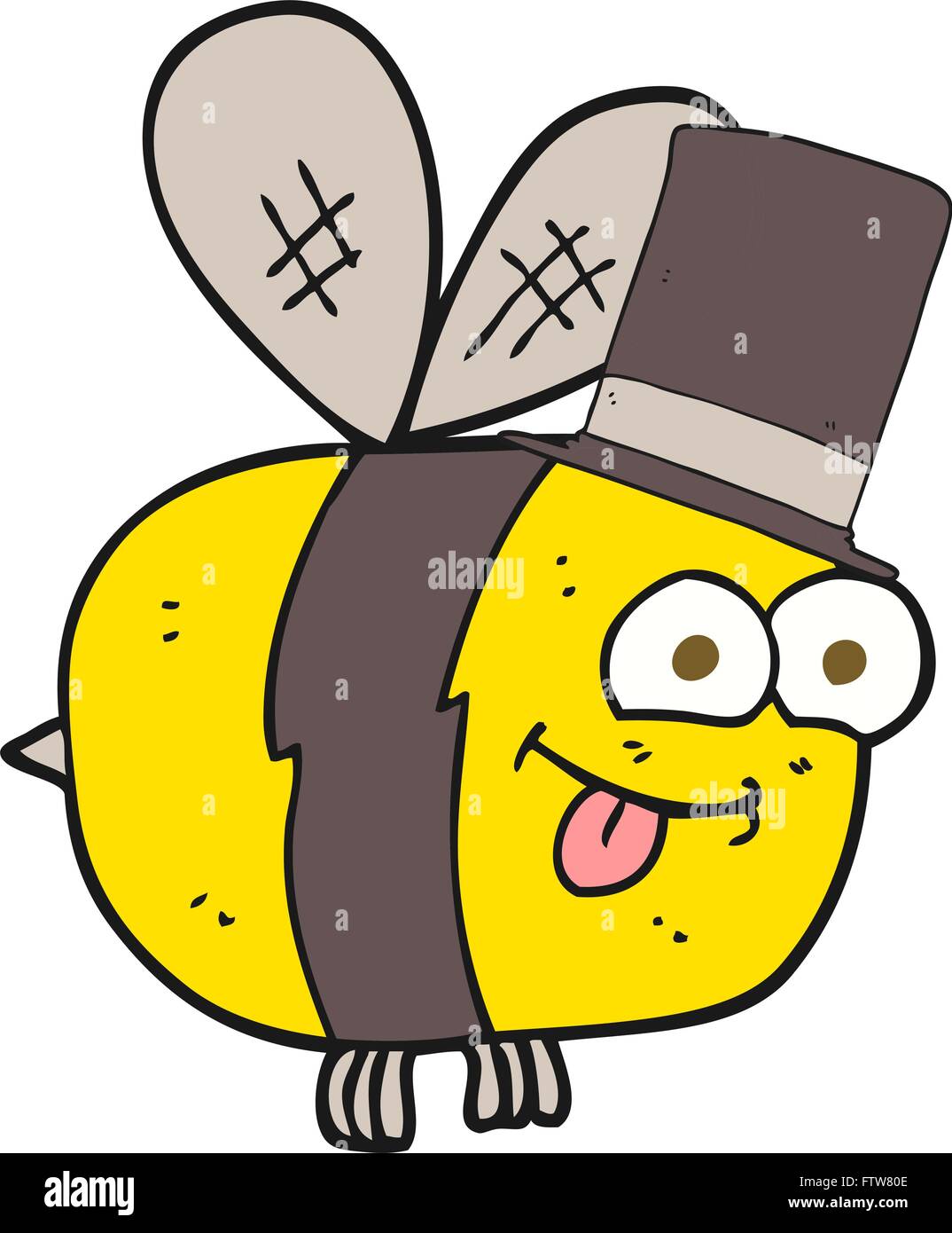 Freehand drawn cartoon bee Stock Vector Images - Alamy
