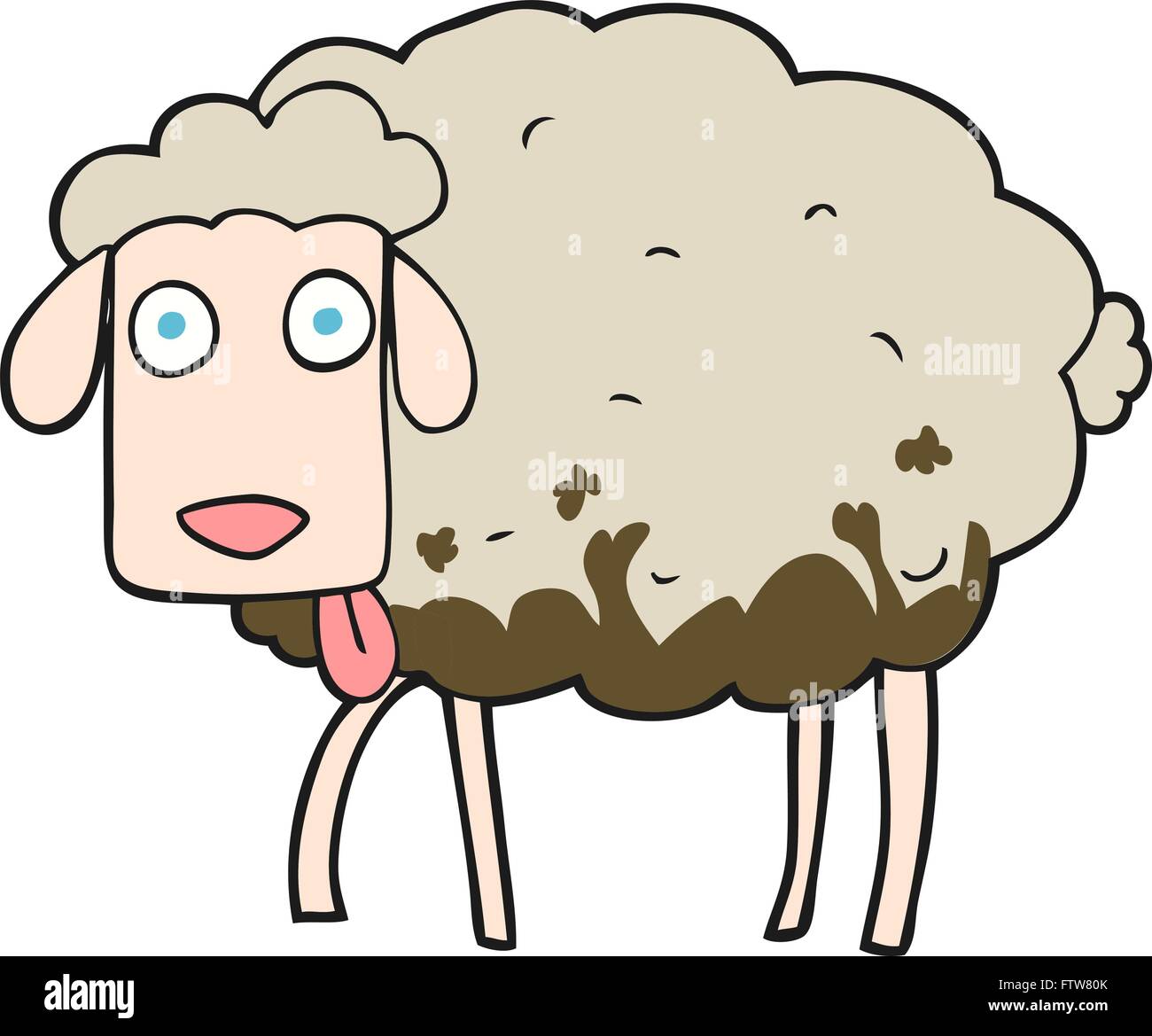 Muddy sheep Stock Vector Images - Alamy