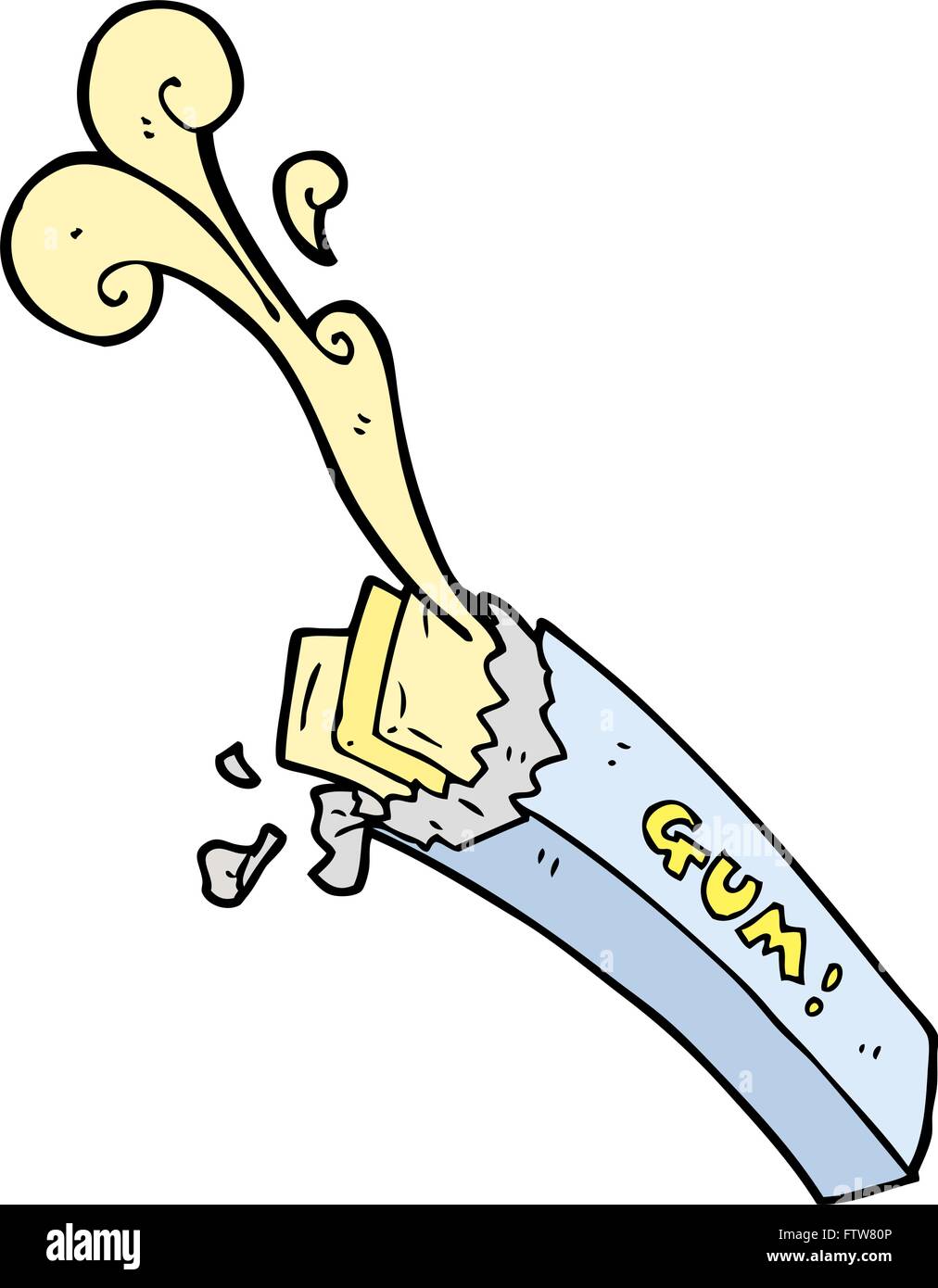 Freehand retro cartoon chewing gum hi-res stock photography and images ...