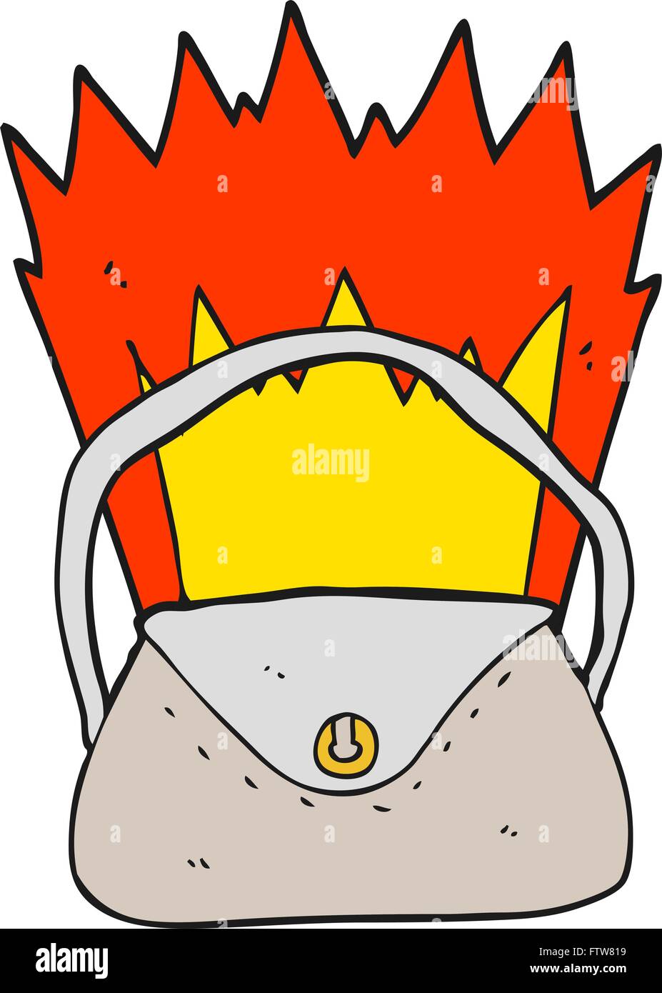 freehand drawn cartoon purse Stock Vector Image & Art - Alamy