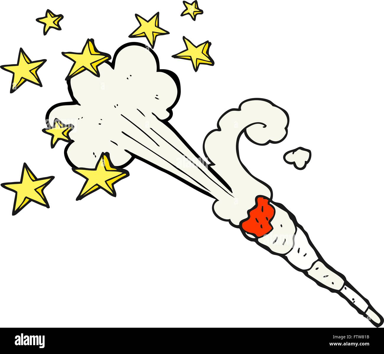 freehand drawn cartoon marijuana joint Stock Vector Image & Art - Alamy