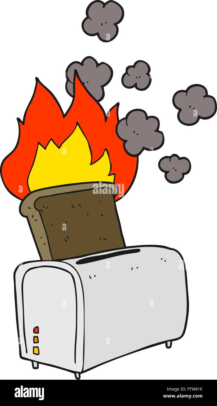 Burnt toast toaster Stock Vector Images - Alamy