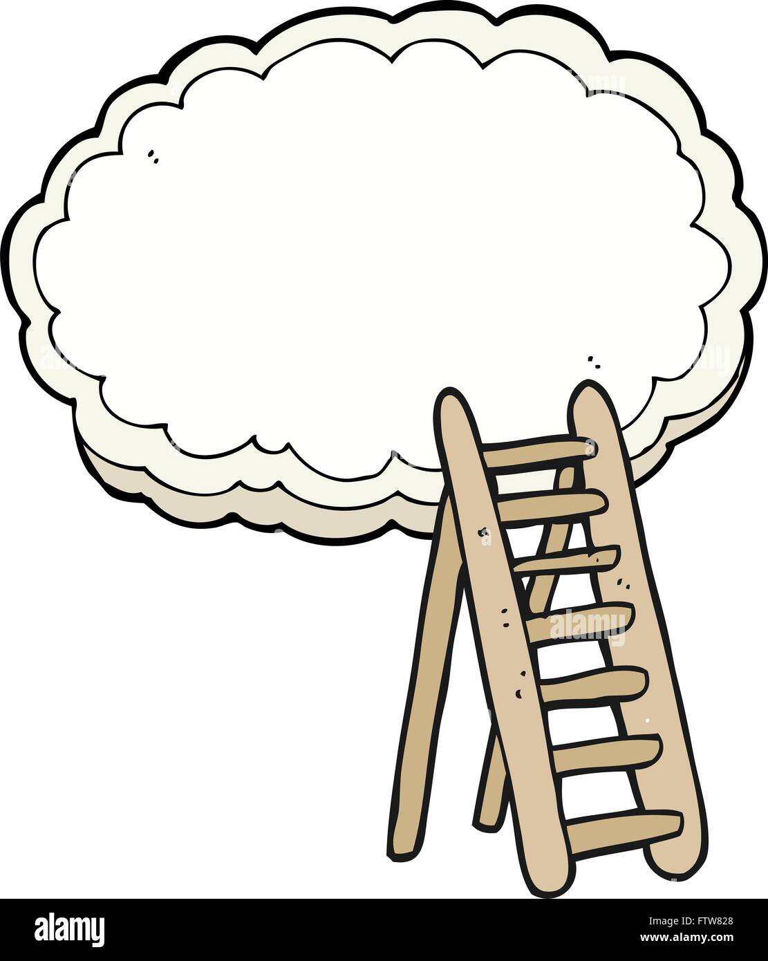 freehand drawn cartoon ladder to heaven Stock Vector Image & Art - Alamy