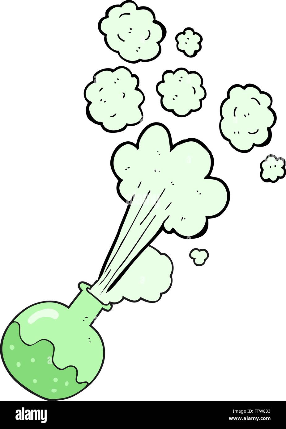 freehand drawn cartoon chemical reaction Stock Vector Image & Art - Alamy