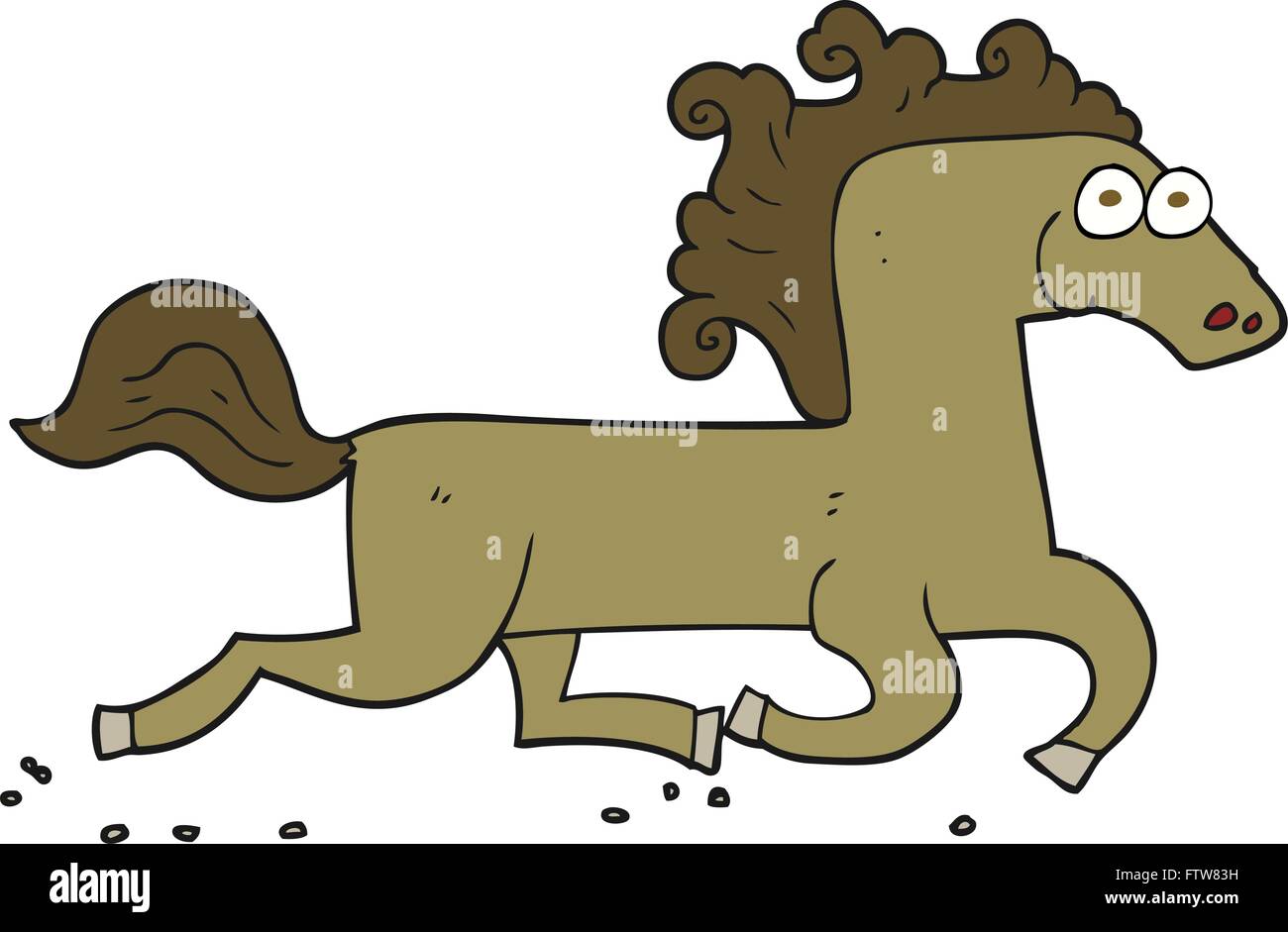 freehand drawn cartoon running horse Stock Vector Image & Art - Alamy