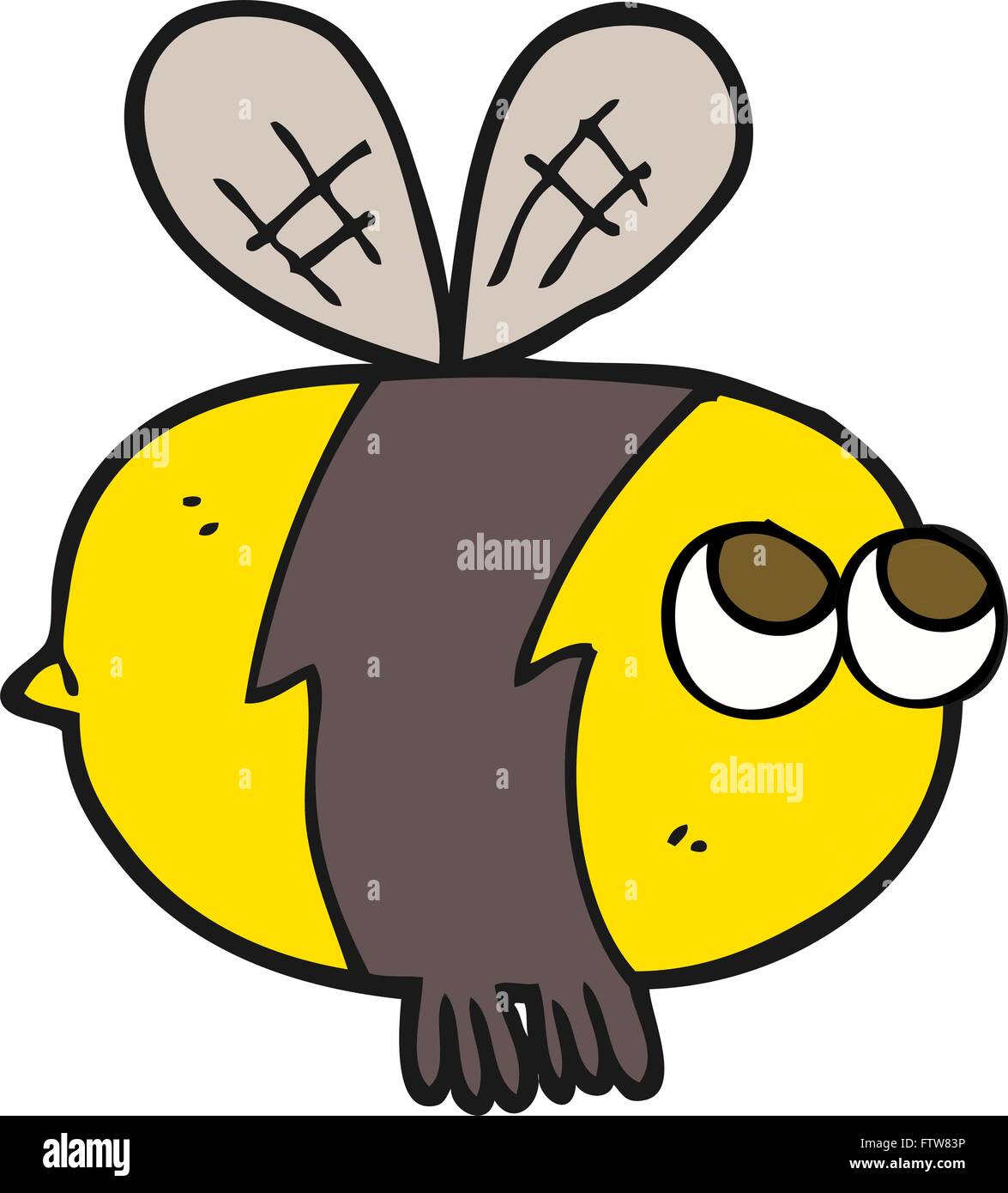 freehand drawn cartoon bee Stock Vector Image & Art - Alamy