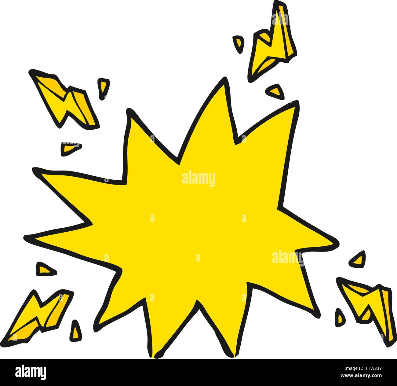 freehand drawn cartoon electrical sparks Stock Vector Image & Art - Alamy